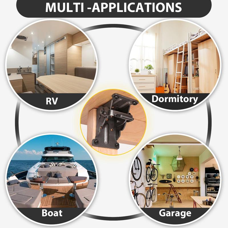 Heavy-Duty Folding Table Leg Brackets with Self-Locking Hinges – uber7