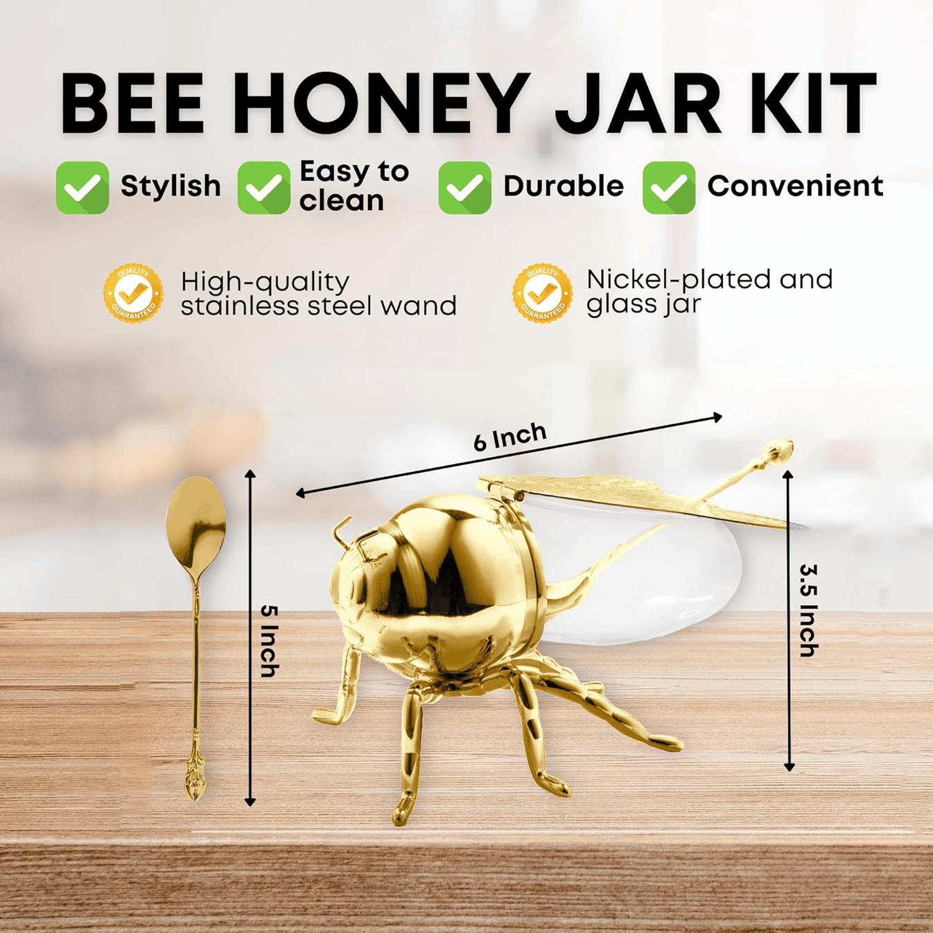 Decorative Bee-Shaped Honey Jar – uber7