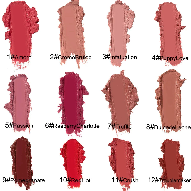 12 COLOR WATERPROOF LONG LASTING MOIST LIP GLOSS PLUMPER LIQUID LIPSTI ...