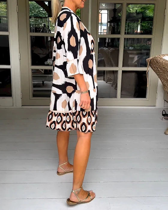 🔥BUY 2 GET 10% OFF💝Spotted Print Pleated Dress – uber7