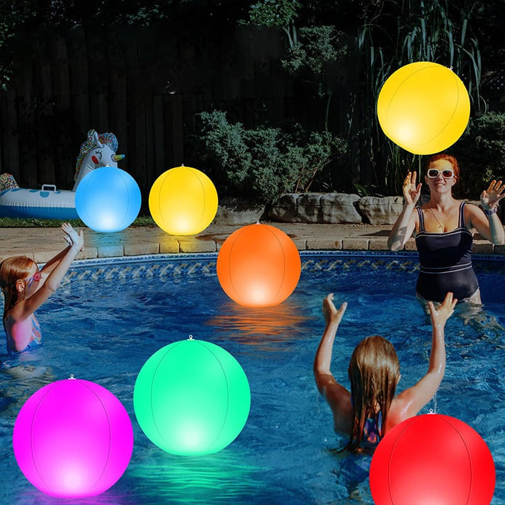 Pool Decoration🎉LED Light 16 Colors Luminous Beach Ball – uber7