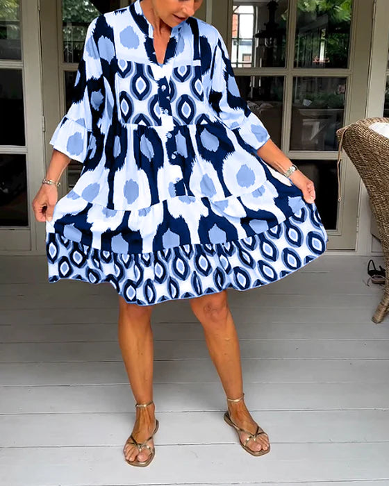 🔥BUY 2 GET 10% OFF💝Spotted Print Pleated Dress – uber7