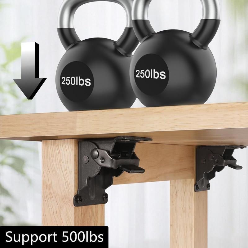 Heavy-Duty Folding Table Leg Brackets with Self-Locking Hinges – uber7