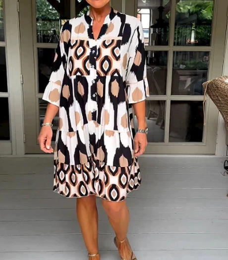 🔥BUY 2 GET 10% OFF💝Spotted Print Pleated Dress – uber7