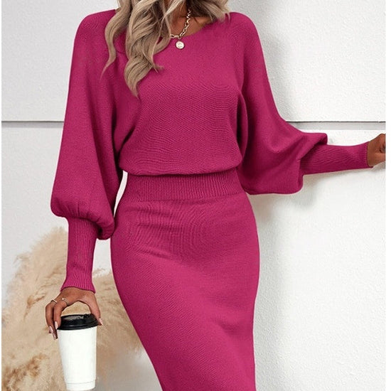 Elegant Knitted Dress 2-piece Set - Buy two and get free shipping! – uber7