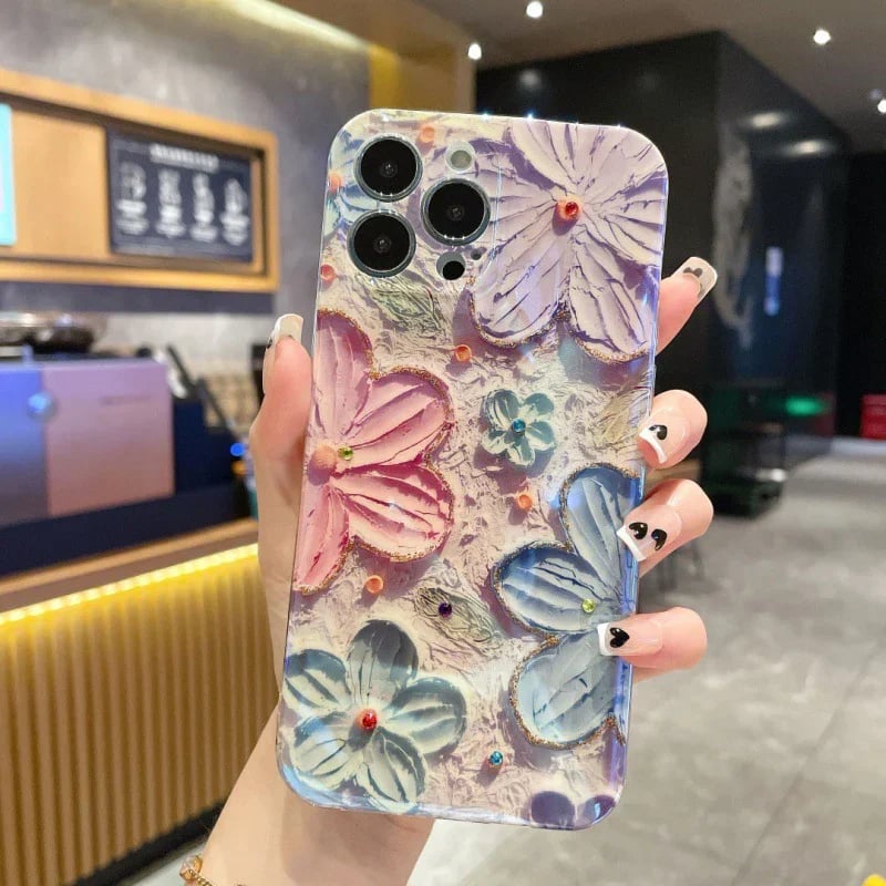 Hot selling vintage oil painting flowers for iPhone case – uber7