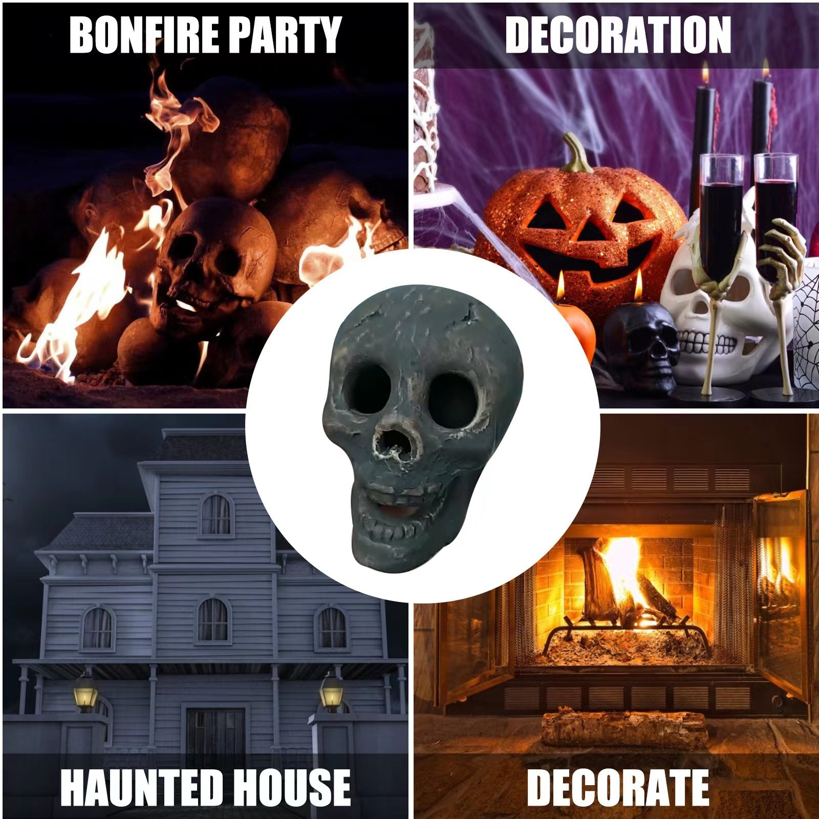 🔥Halloween Pre 🔥 Terrifying Human Skull Fire Pit💀 – uber7