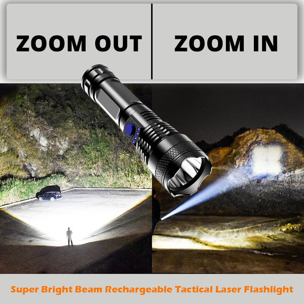 🔥LED Rechargeable Laser Flashlight High Lumen - Buy 2 Free Shipping – uber7