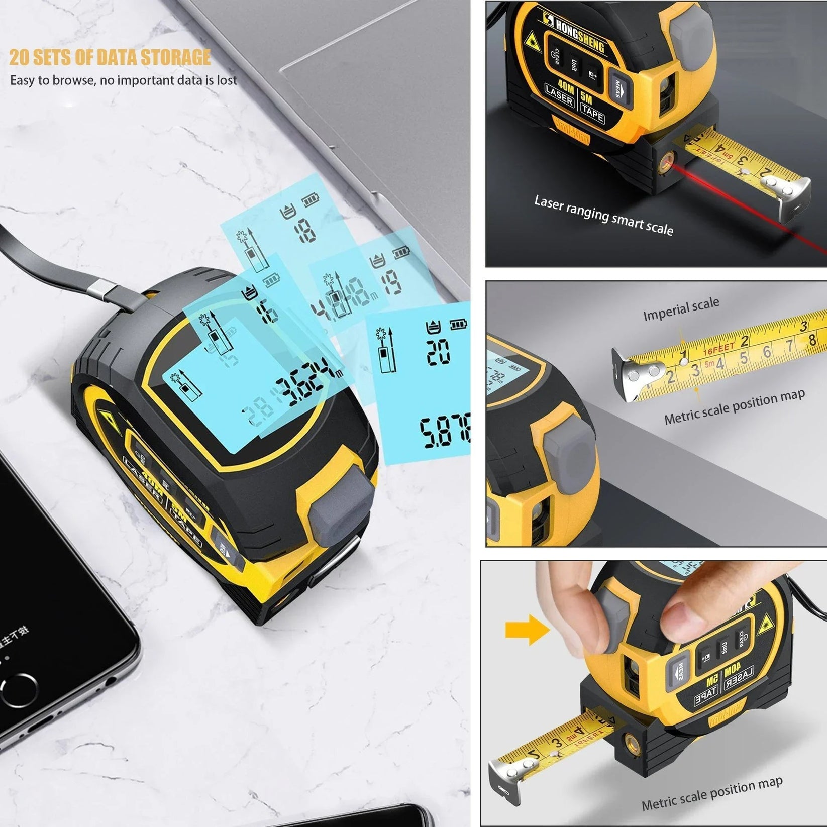 Made in Germany🎉Measurin Sight 3-In-1 Infrared Laser Tape Measuring – uber7