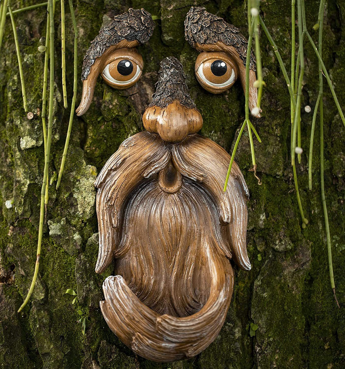 3D Funny Bark Ghost Face Decor Tree Facial Features Outdoor Decoration ...