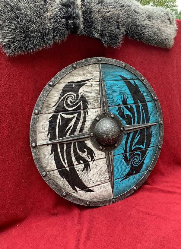 Eivor Valhalla Raven Battle Damaged Viking Wooden Shield 30CM – uber7