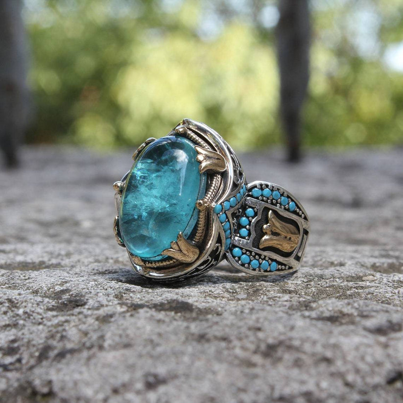 🎁Luxury Sapphire Silver Ring – uber7