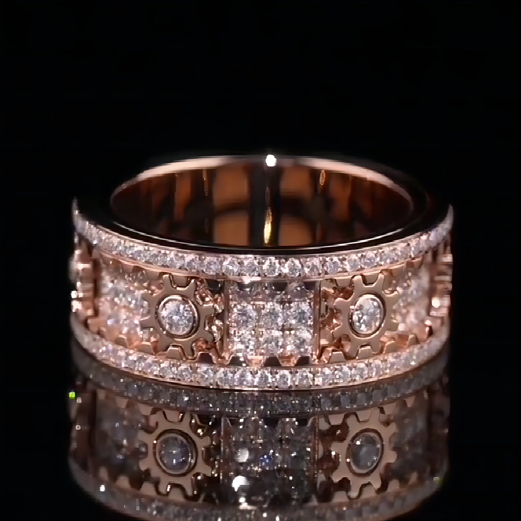 🔥HOT SALE 🔥-Diamond Crystal Gear Ring – uber7