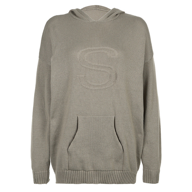 S Embossing Knitting Hoodies – uber7