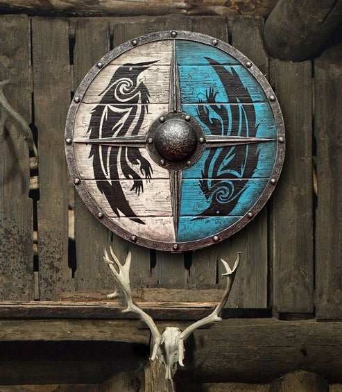 Eivor Valhalla Raven Battle Damaged Viking Wooden Shield 30CM – uber7
