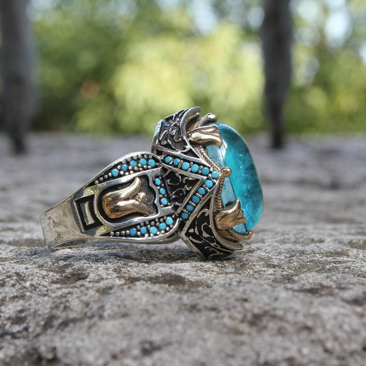 🎁Luxury Sapphire Silver Ring – uber7
